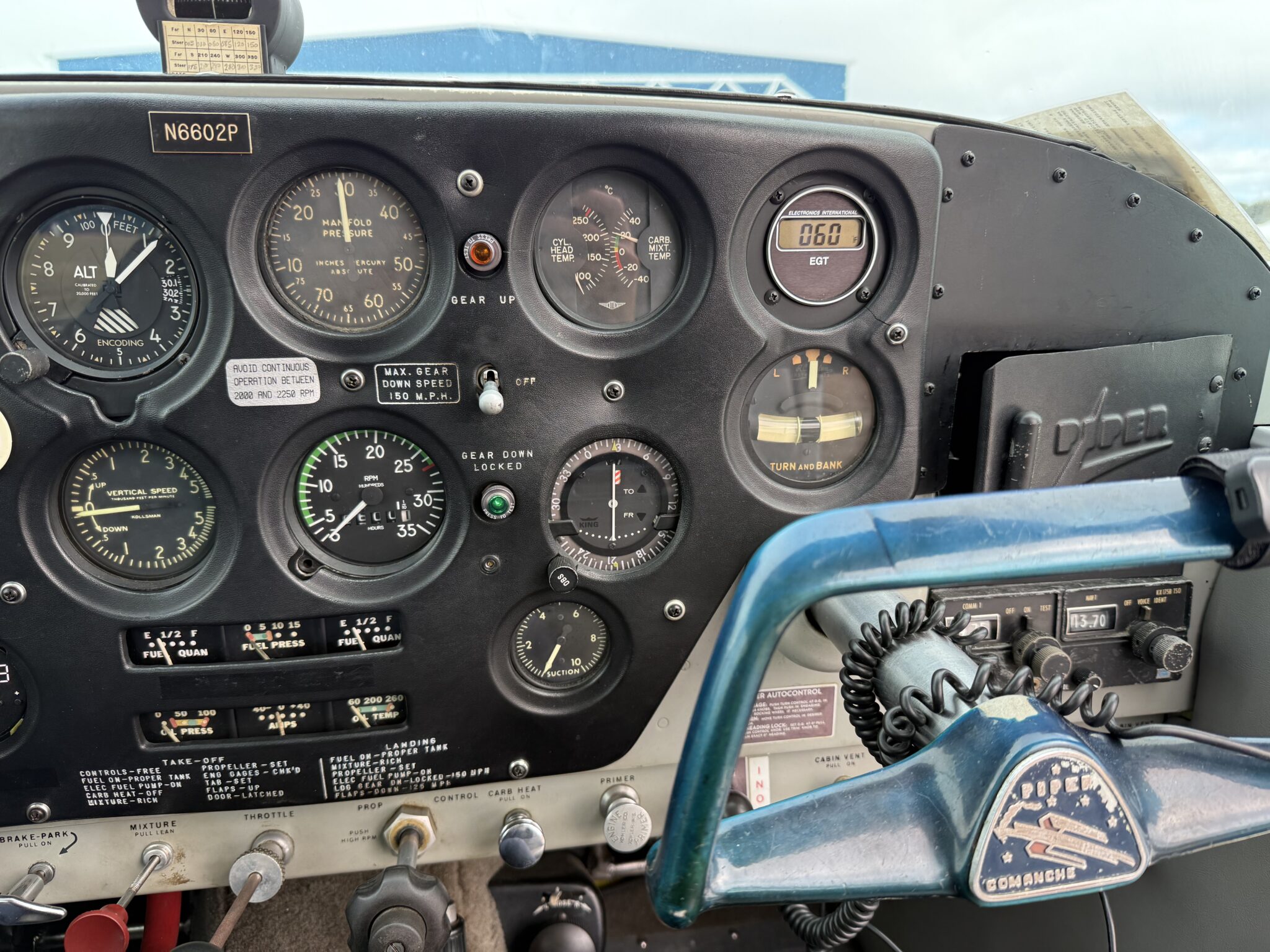 1960 Piper PA-24 Comanche (N6602P) - Right Rudder Aviation